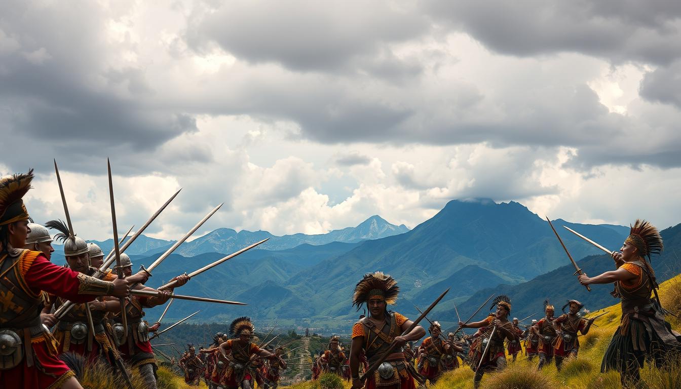 The Battle of Cajamarca and the Fall of the Inca Empire.
